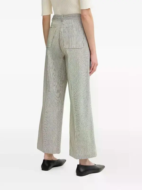 SESSUN Striped Cotton Trousers