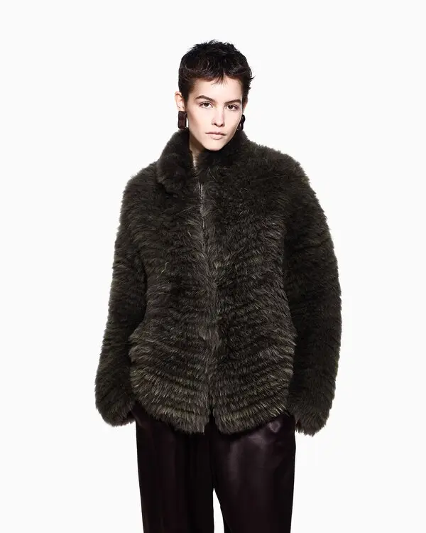 Giorgio Armani Oversized Cashmere Blouson - Brown