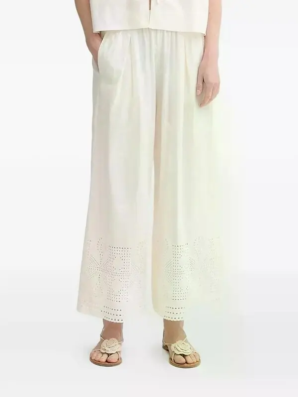SESSUN Embroidered Eyelet Trousers
