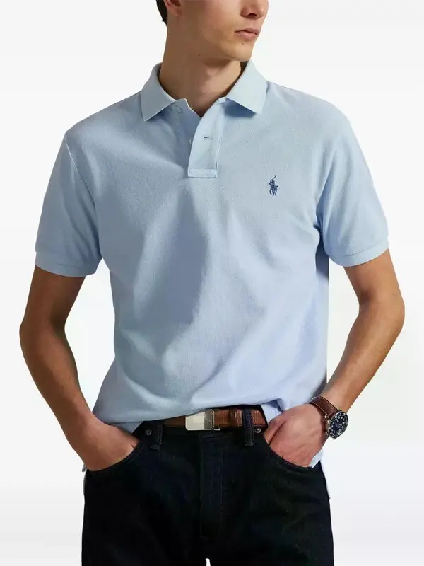 Polo Ralph Lauren Embroidered-logo Polo Shirt - Blue