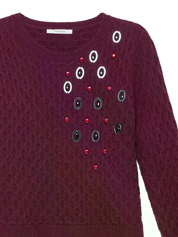 Malìparmi Embellished Cable-knit Sweater