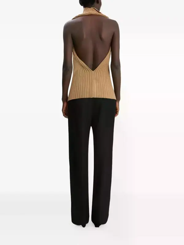 Victoria Beckham Draped Ribbed Top