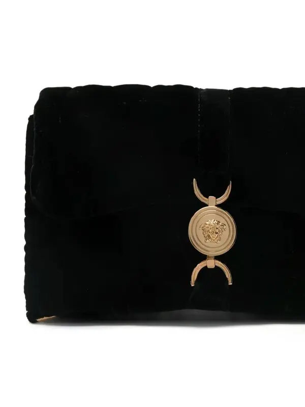 Versace Mini Kleio Quilted Crossbody Bag - Black