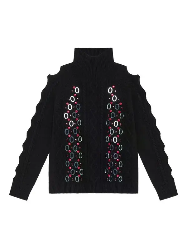 Malìparmi Cable-knit Embellished Sweater
