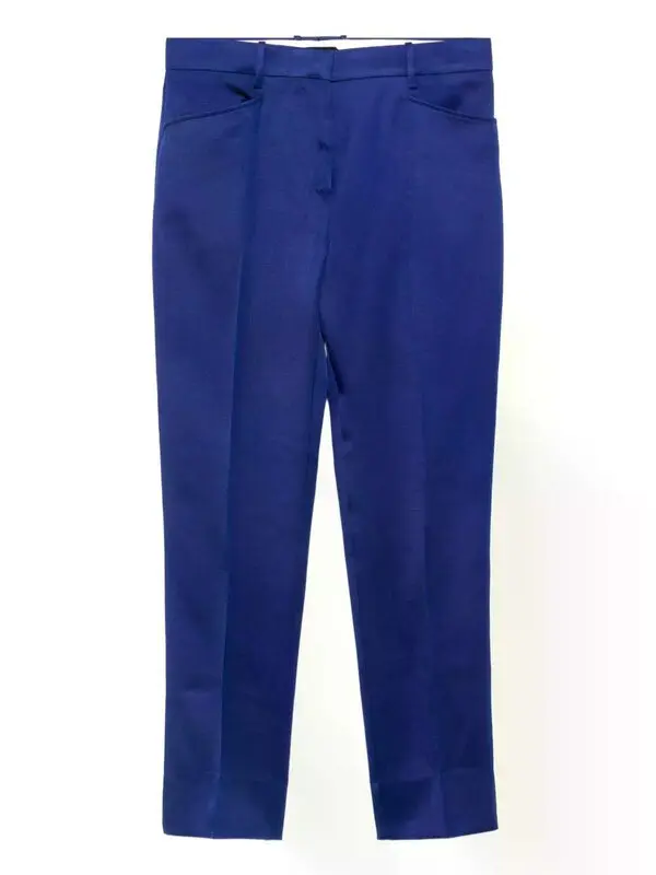 TOM FORD Cropped Straight-leg Trousers - Blue