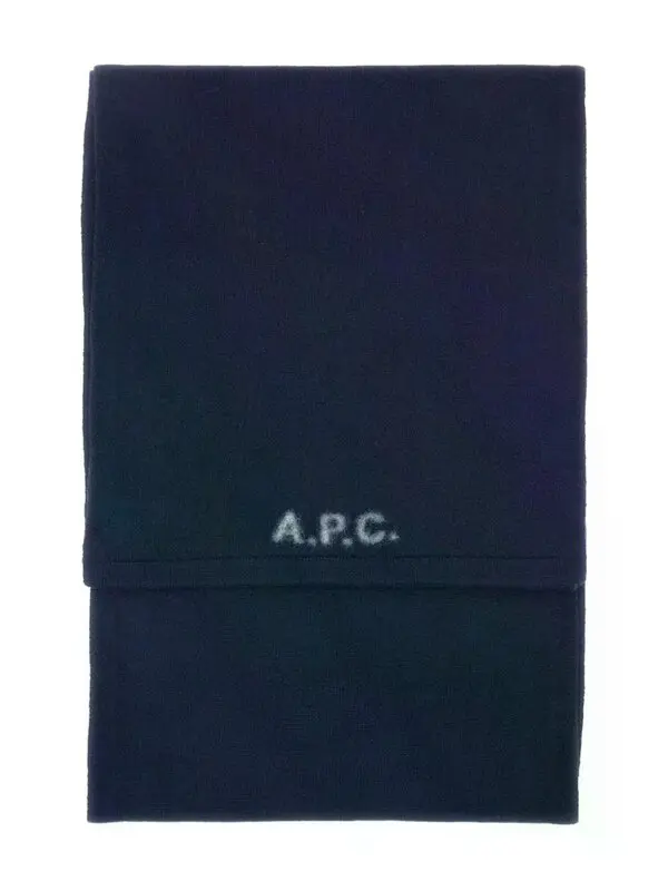 A.p.c. Logo-embellishment Scarf - Blue