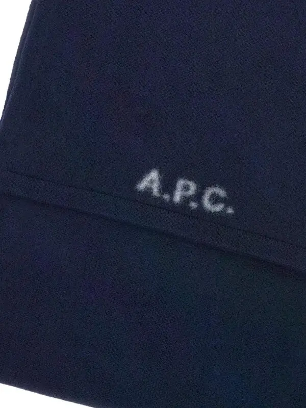 A.p.c. Logo-embellishment Scarf - Blue