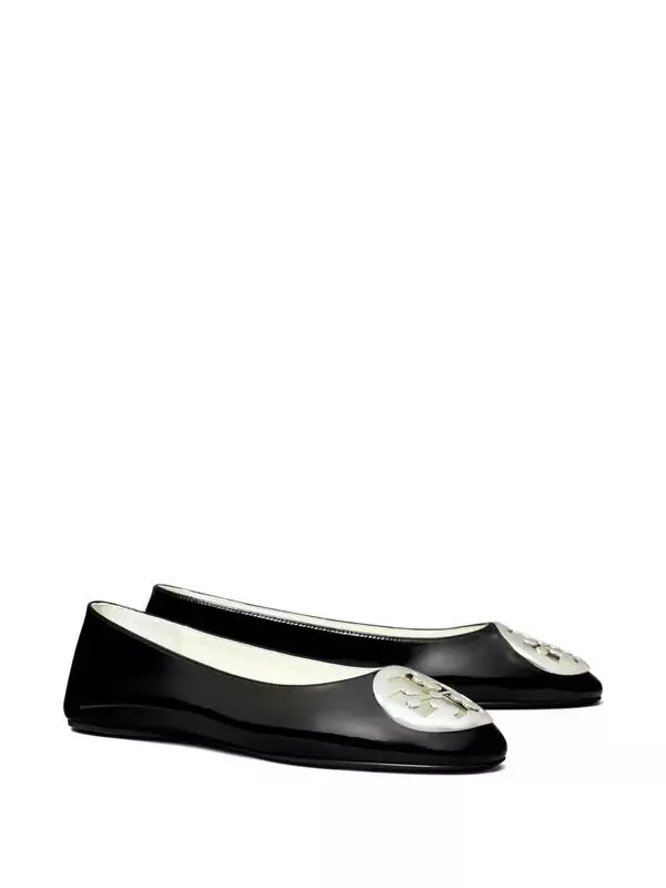 Tory Burch Reva Logo-plaque Leather Ballet Flats
