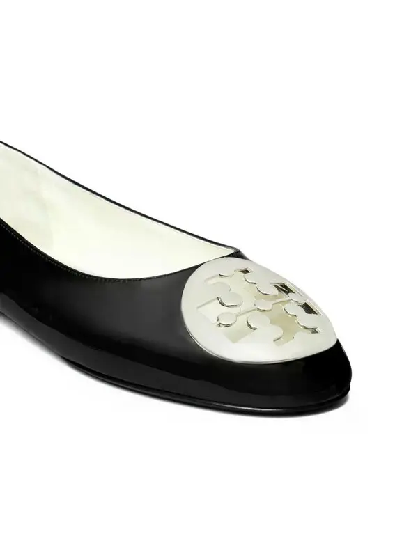 Tory Burch Reva Logo-plaque Leather Ballet Flats