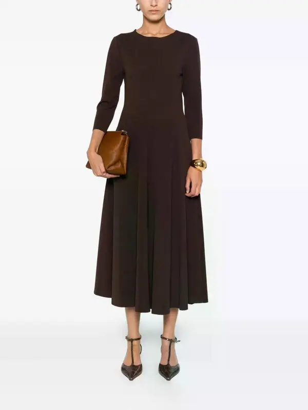 BLANCA VITA Three-quarter Sleeve Flared Dress