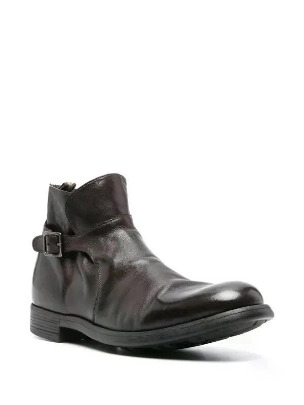 Officine Creative Buckle-strap Leather Ankle Boots