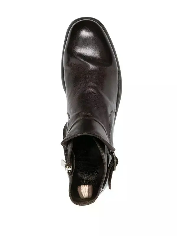 Officine Creative Buckle-strap Leather Ankle Boots