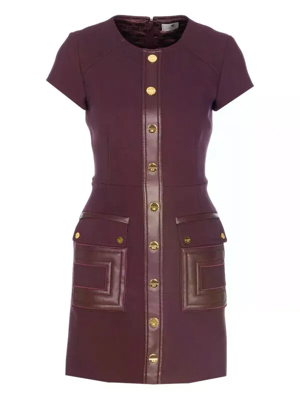 Elisabetta Franchi Double-layer Crepe Mini Dress