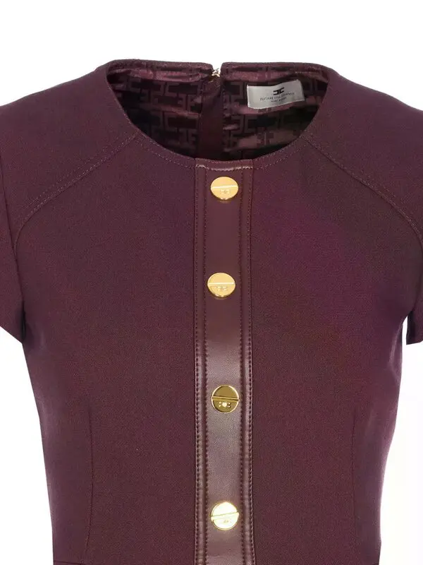 Elisabetta Franchi Double-layer Crepe Mini Dress