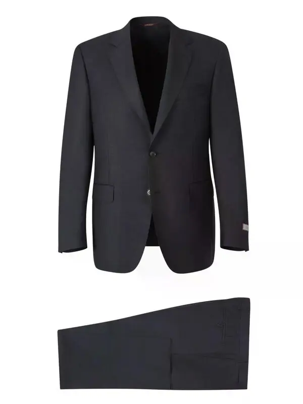 Canali Check-pattern Suit - Grey