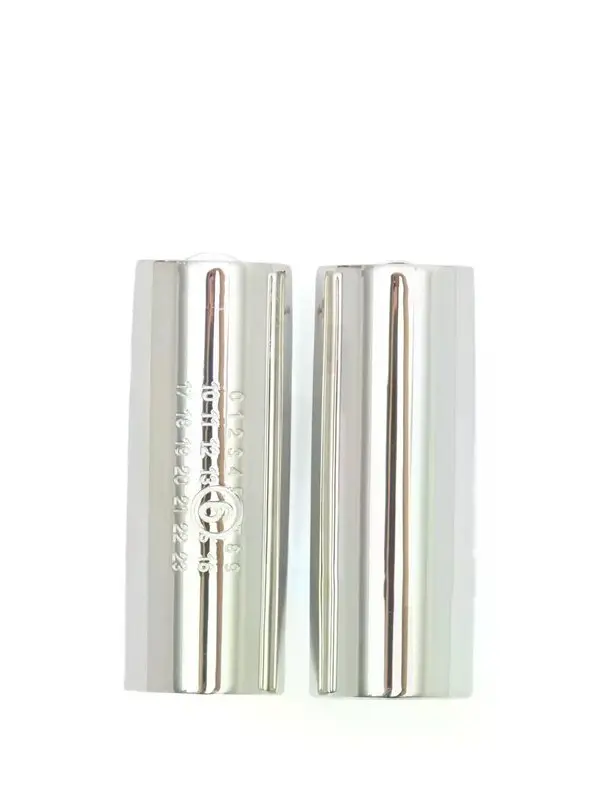MAISON MARGIELA Numbers-motif Earrings - Silver