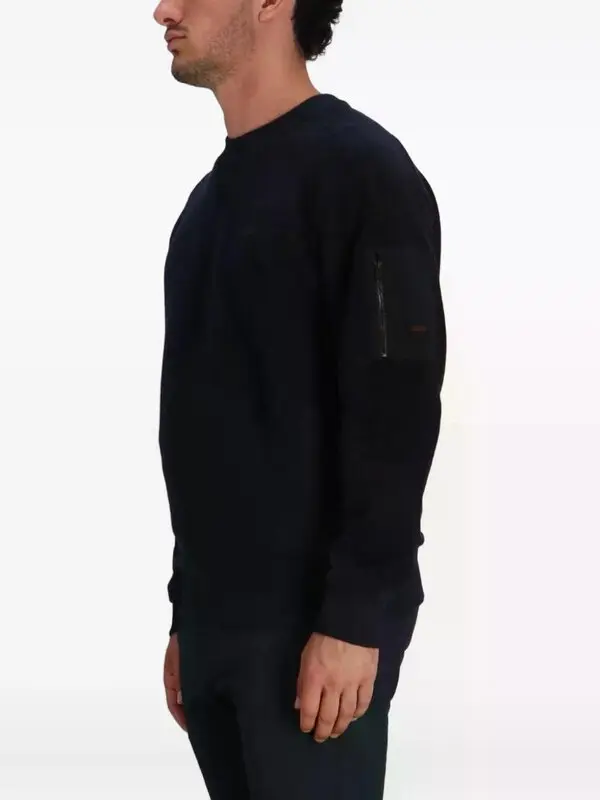 BOSS Crewneck Sweatshirt With Zip Pocket