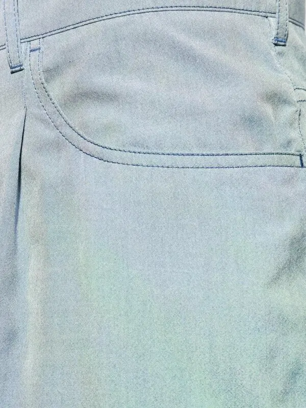 Giorgio Armani Pleated Denim-effect Trousers