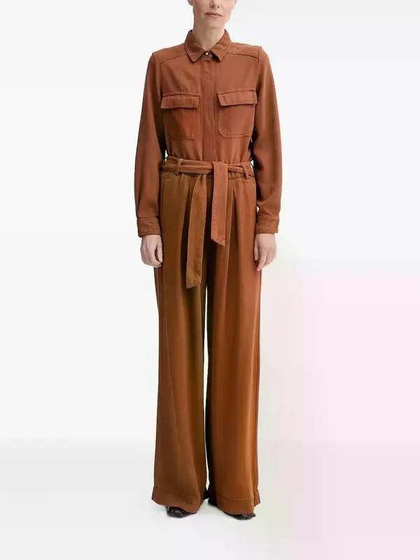 SESSUN Wide-leg Palazzo Trousers - Brown