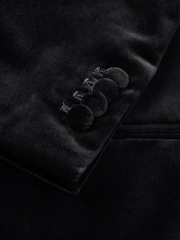 DE PETRILLO Vomero Cotton-velvet Tuxedo Jacket