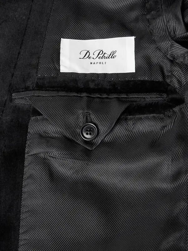 DE PETRILLO Vomero Cotton-velvet Tuxedo Jacket