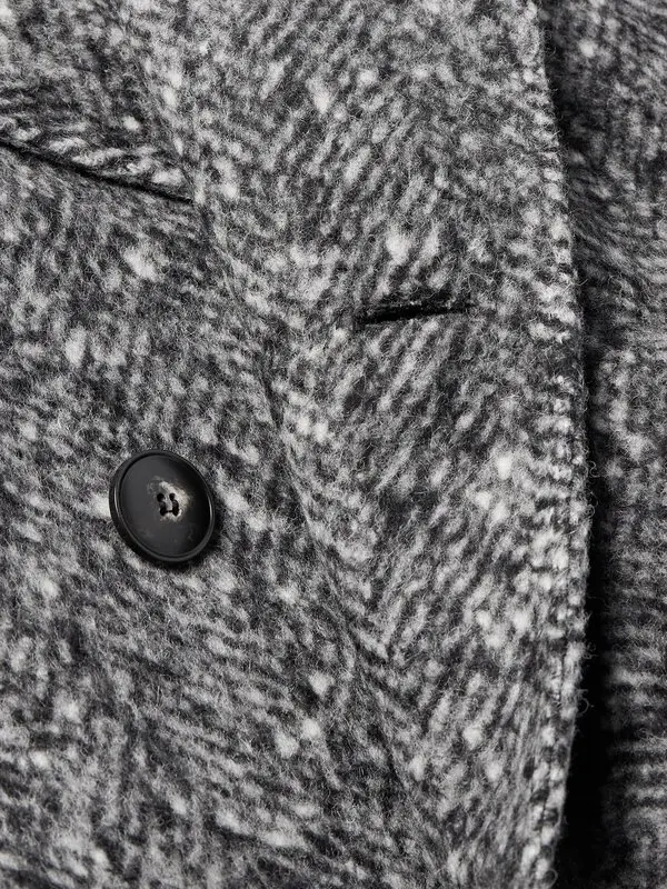 Canali Brushed Herringbone Overcoat