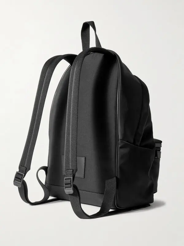 Saint Laurent City Leather-trimmed Backpack - Black