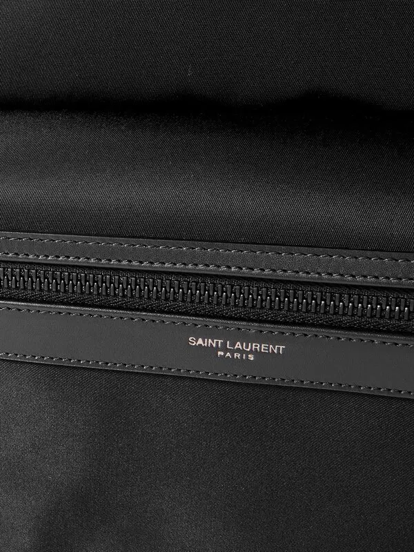 Saint Laurent City Leather-trimmed Backpack - Black