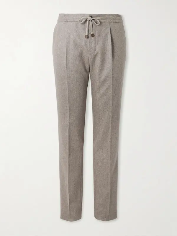 SLOWEAR Incotex Tapered Wool And Cashmere-blend Trousers