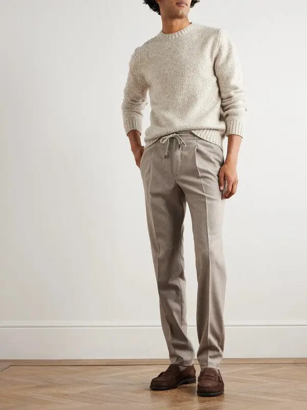 SLOWEAR Incotex Tapered Wool And Cashmere-blend Trousers