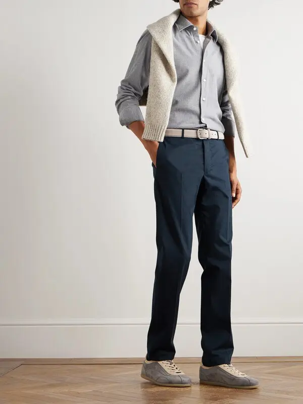 SLOWEAR Incotex Glanshirt Cotton-flannel Shirt
