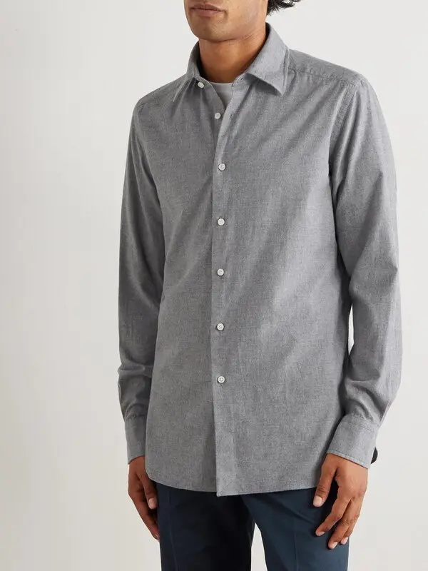 SLOWEAR Incotex Glanshirt Cotton-flannel Shirt