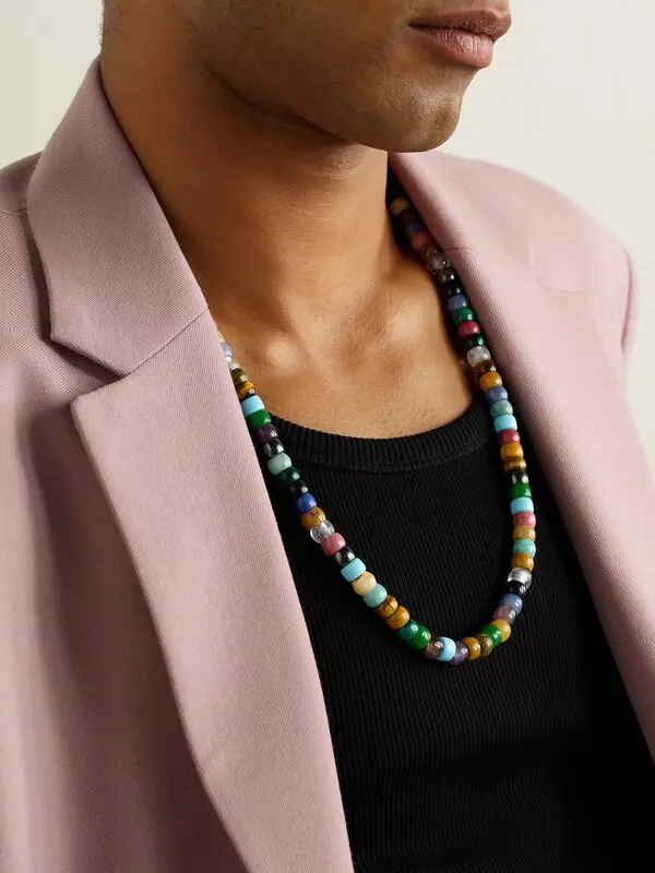 Carolina Bucci Moonbow 18-karat Gold Stone Beaded Necklace