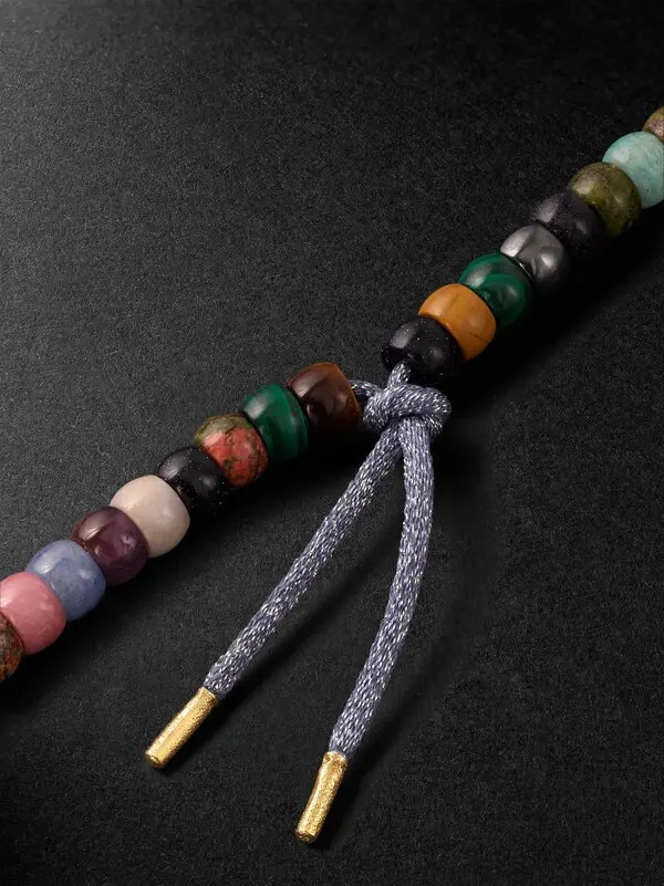 Carolina Bucci Moonbow 18-karat Gold Stone Beaded Necklace