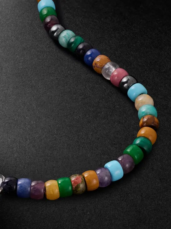 Carolina Bucci Moonbow 18-karat Gold Stone Beaded Necklace