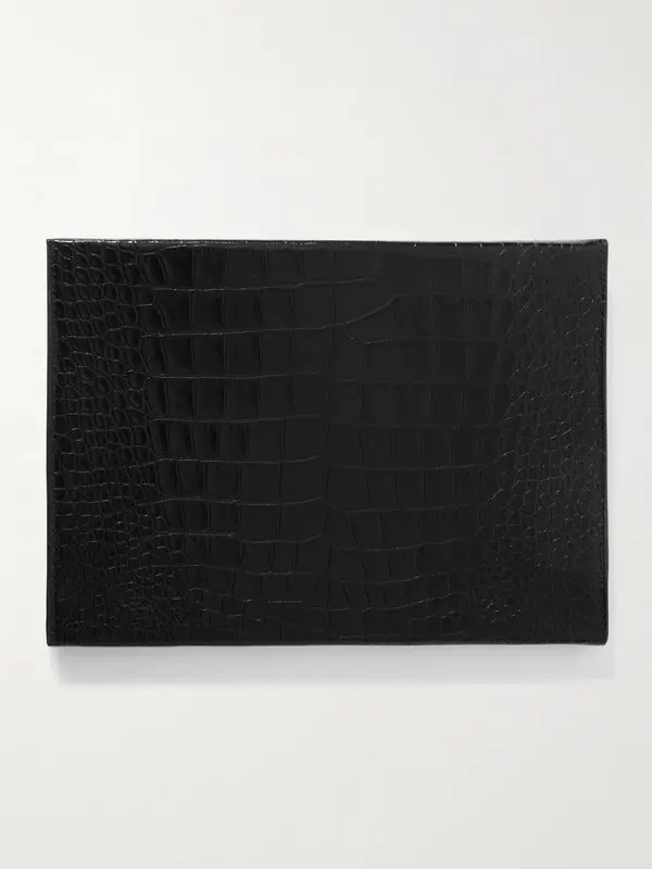 TOM FORD Croc-effect Patent-leather Document Holder