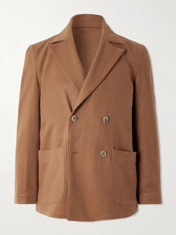 STOFFA Double-breasted Camel Hair Blazer