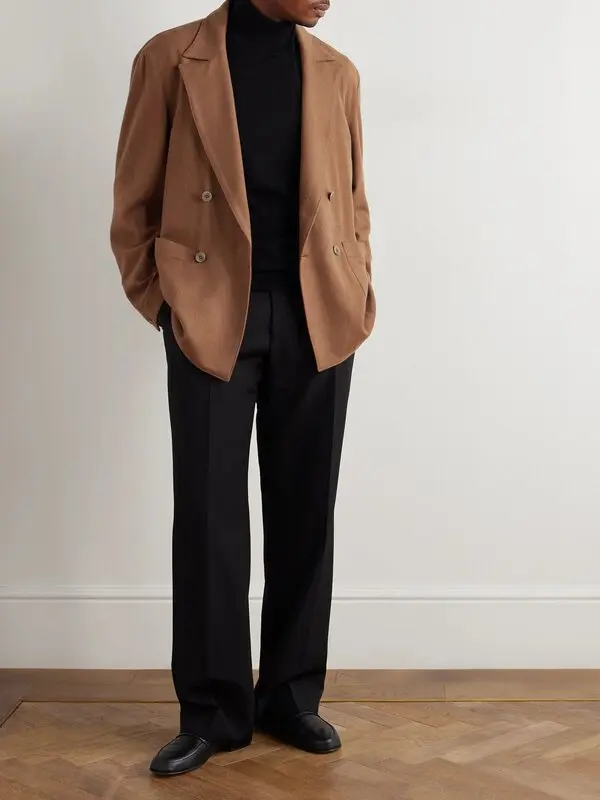 STOFFA Double-breasted Camel Hair Blazer