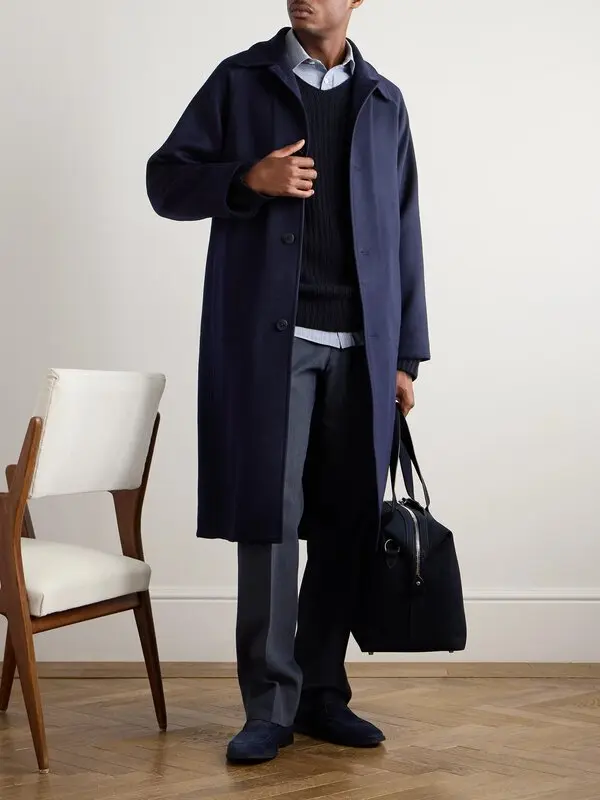 STOFFA Brushed-cashmere Trench Coat