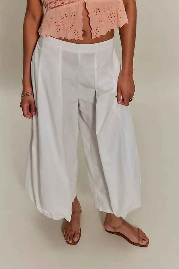 Free People Bubble Pop Cropped Balloon Pants - Ivory