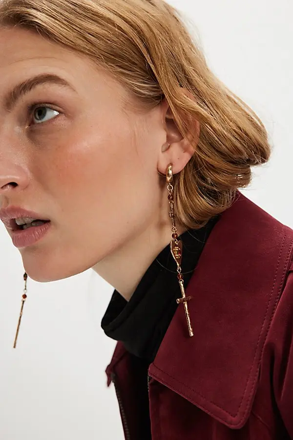 Free People Lenny Dangle Earrings - Gold