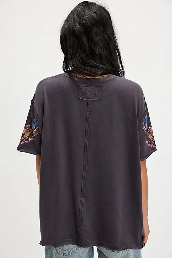 Free People We The Free Cosmic Bloom Graphic Tee - Twilight Dusk