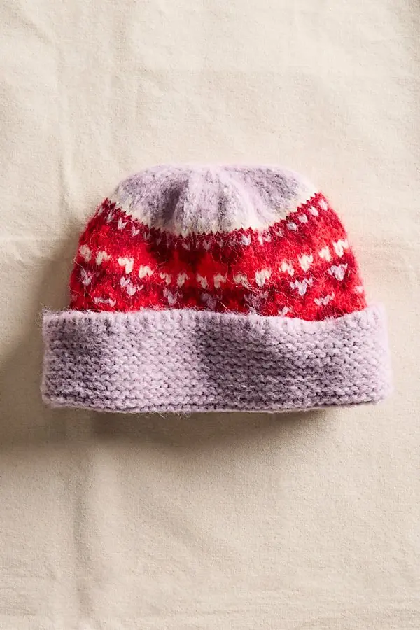 Free People Fairisle Beanie - Pink