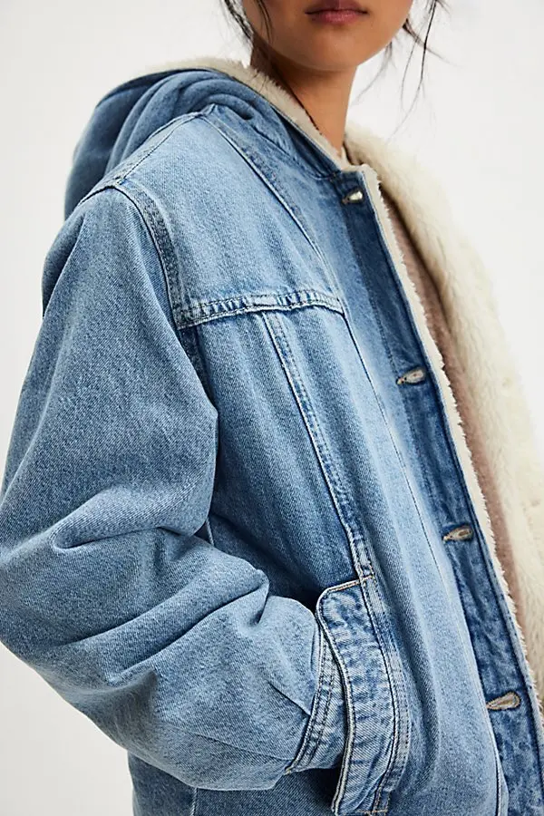 Free People We The Free Asher Cozy Denim Jacket