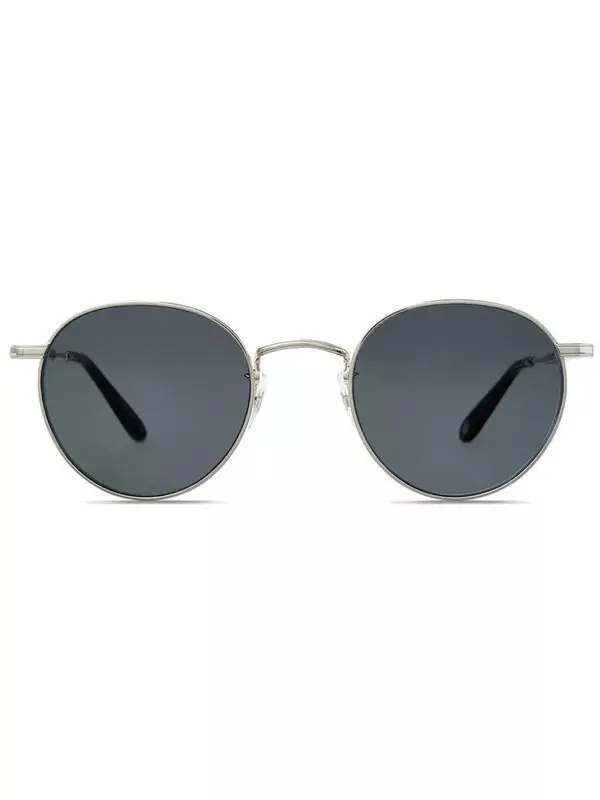 Garrett Leight Round Frame Sunglasses - Silver