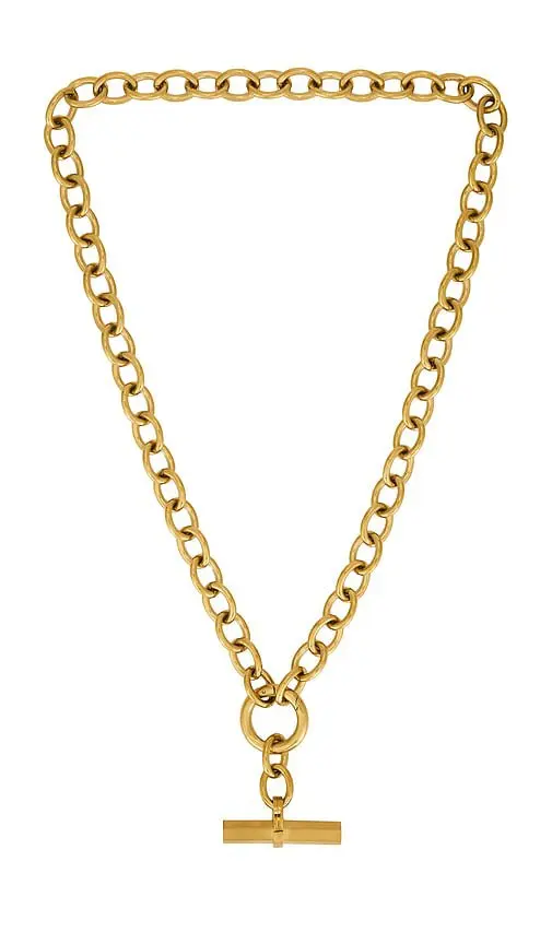 NATALIE B JEWELRY Fina Fob Chain Necklace - Gold