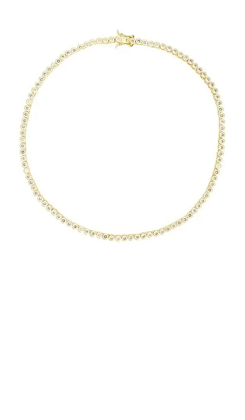 NATALIE B JEWELRY Serena Tennis Necklace - Gold