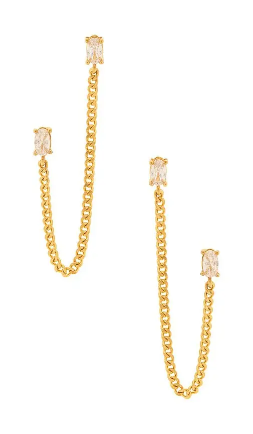 NATALIE B JEWELRY Tova Double Earring - Gold