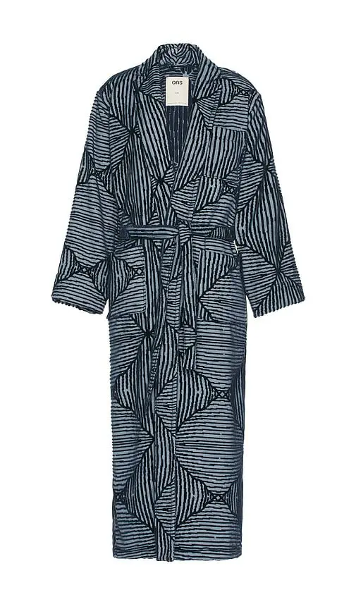 Oas Longo Robe In Blue - Dark Blue