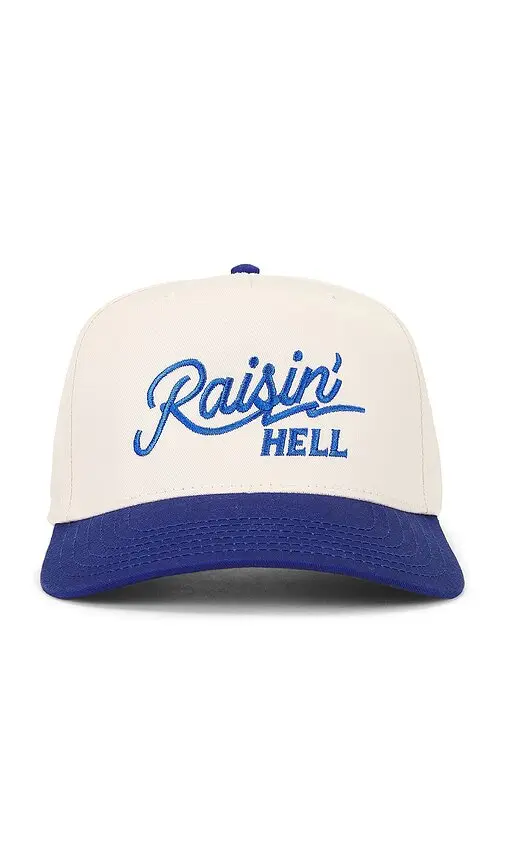 FRIDAY FEELIN Raisin Hell Cap - Cream & Blue